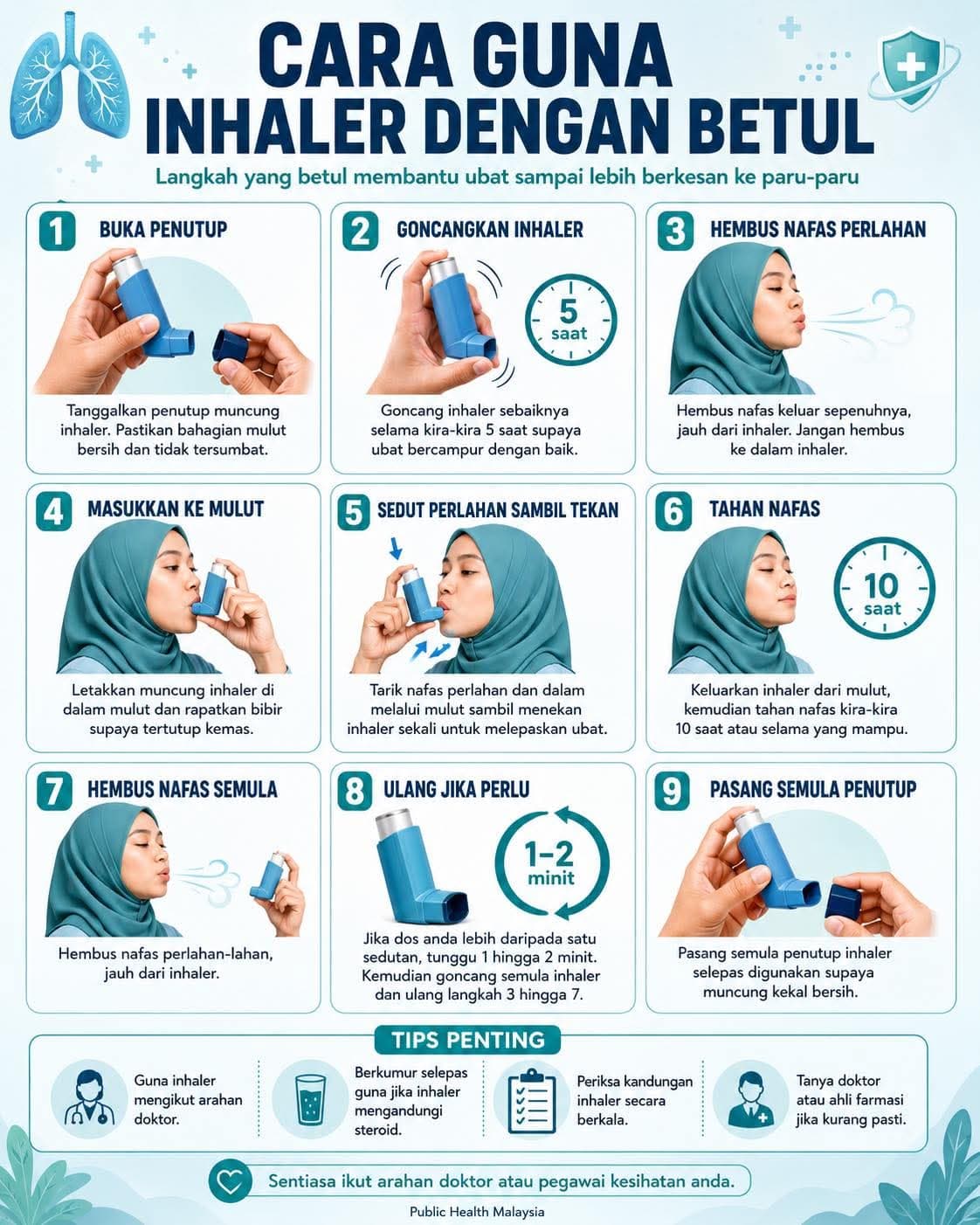 Cara guna inhaler dengan betul - Newswav