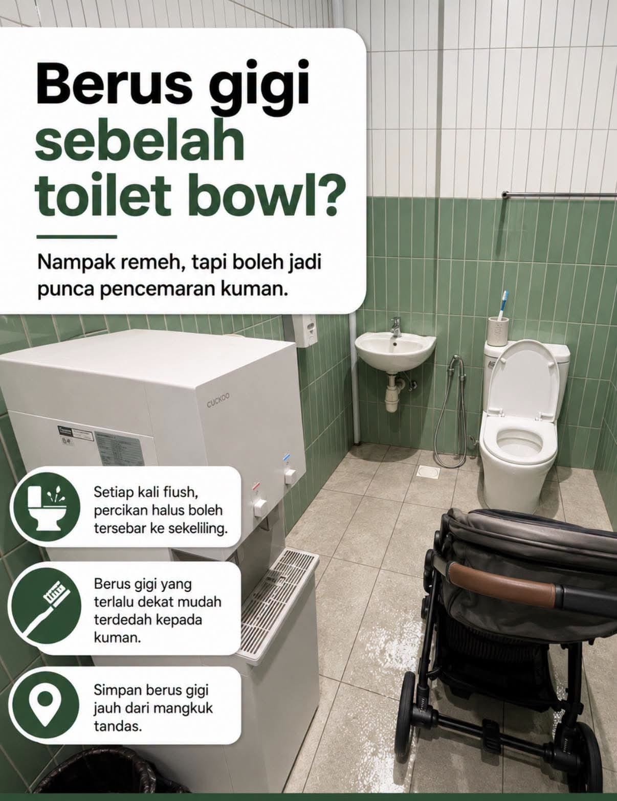 Berus gigi sebelah toilet bowl? - Newswav