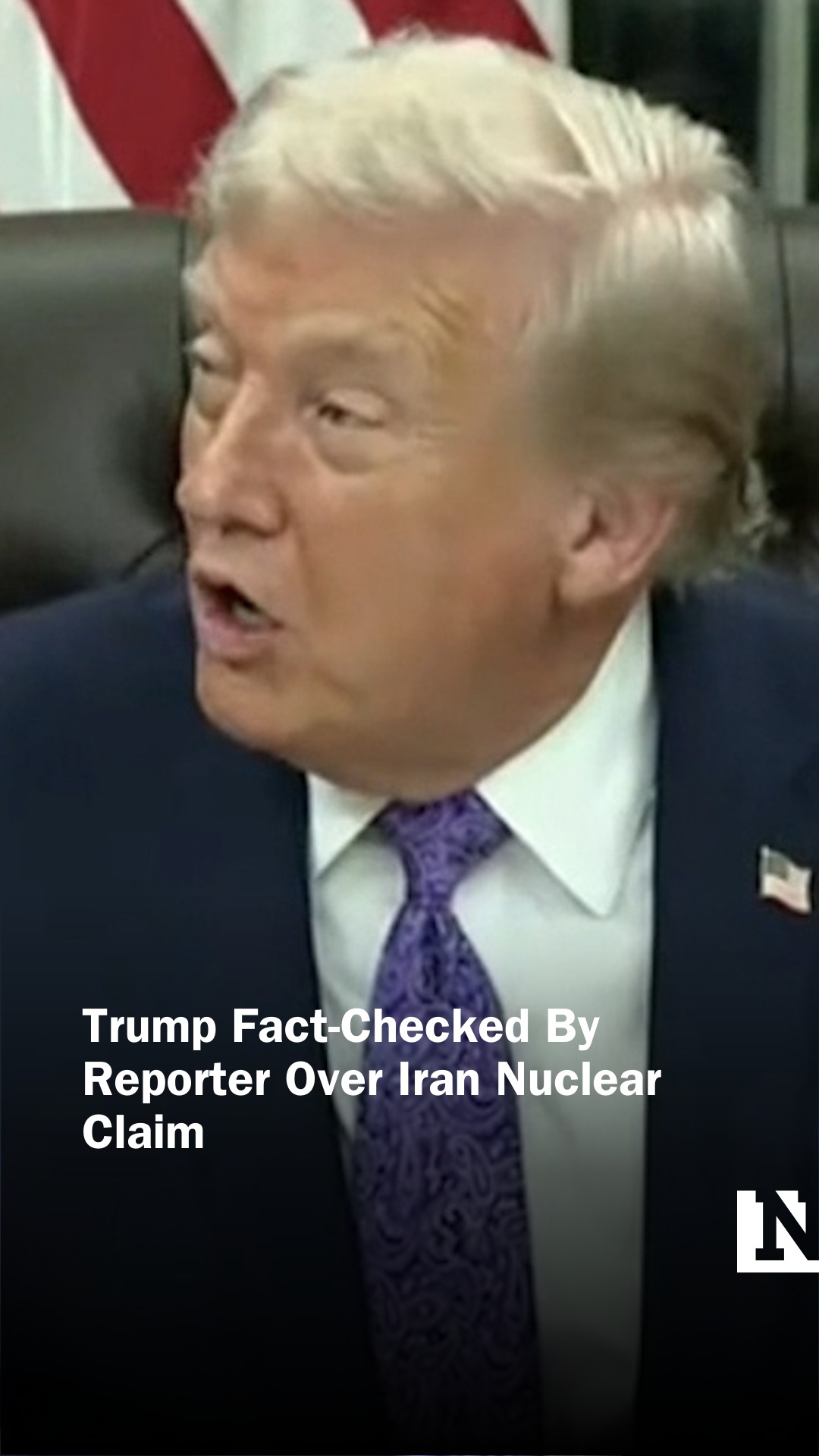 President Donald Trump was fact-checked by a reporter after he claimed ...