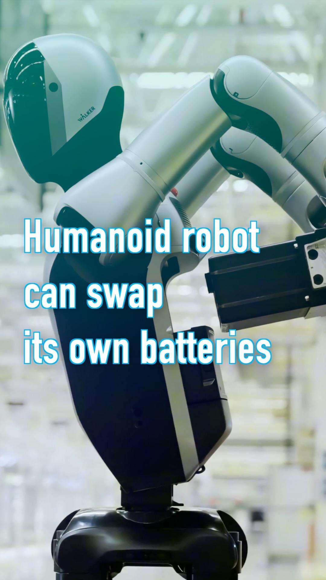 Humanoid robot can swap its own batteries