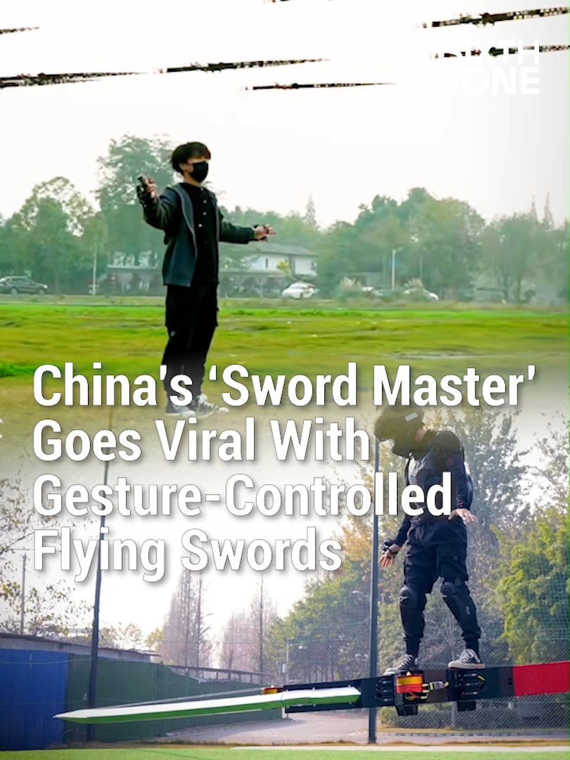 China's 'Sword Master' Goes Viral With Gesture-Controlled Flying Swords