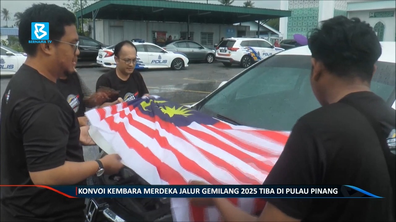 Konvoi Kembara Merdeka Jalur Gemilang 2025 tiba di Pulau Pinang