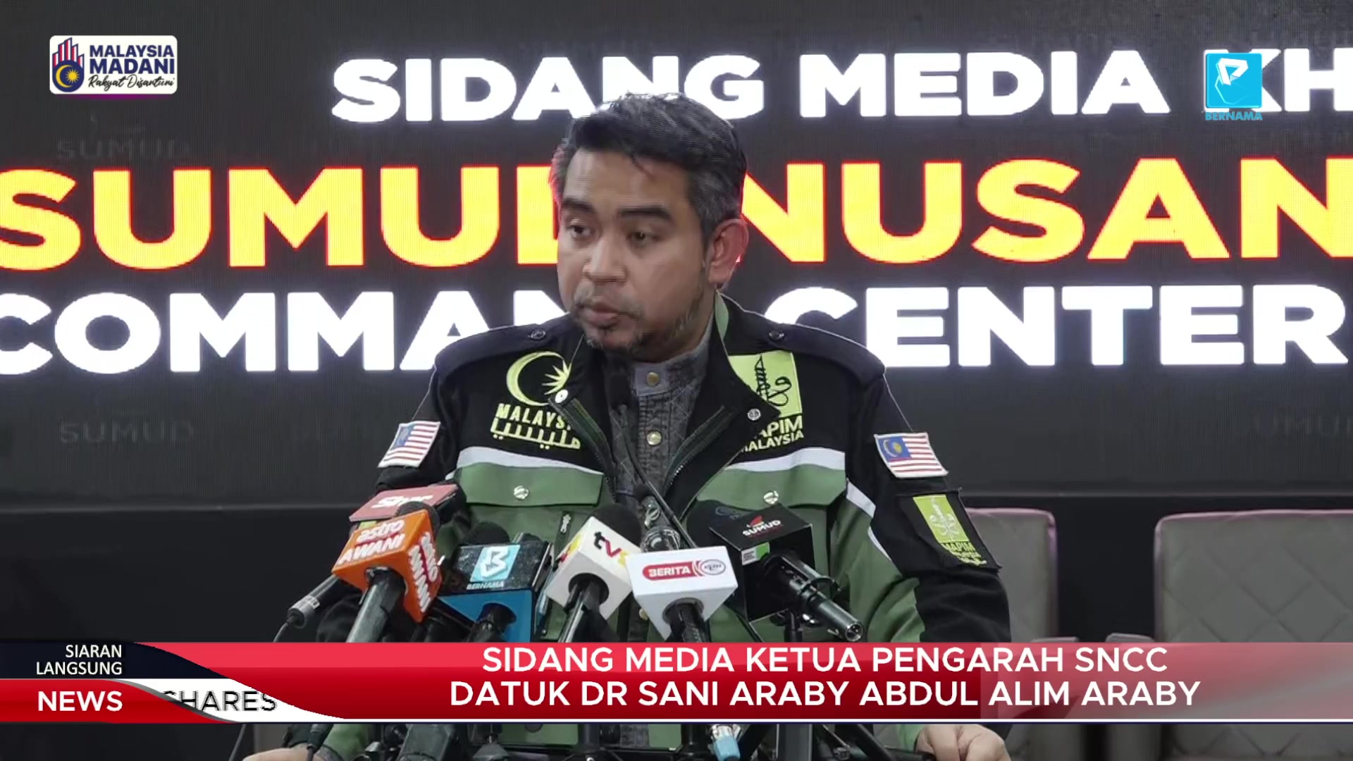 [LANGSUNG] - Sidang Media Ketua Pengarah Pusat Kawalan Sumud Nusantara (SNCC), Datuk Dr Sani ...