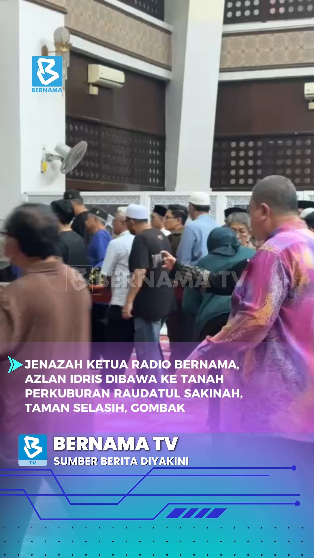 Jenazah Ketua Radio BERNAMA, Allahyarham Azlan Idris selesai disolatkan ...