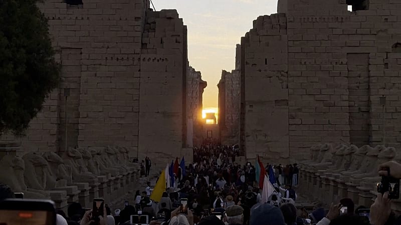 Winter solstice: sunrise aligns with Karnak Temple in Luxor, Egypt