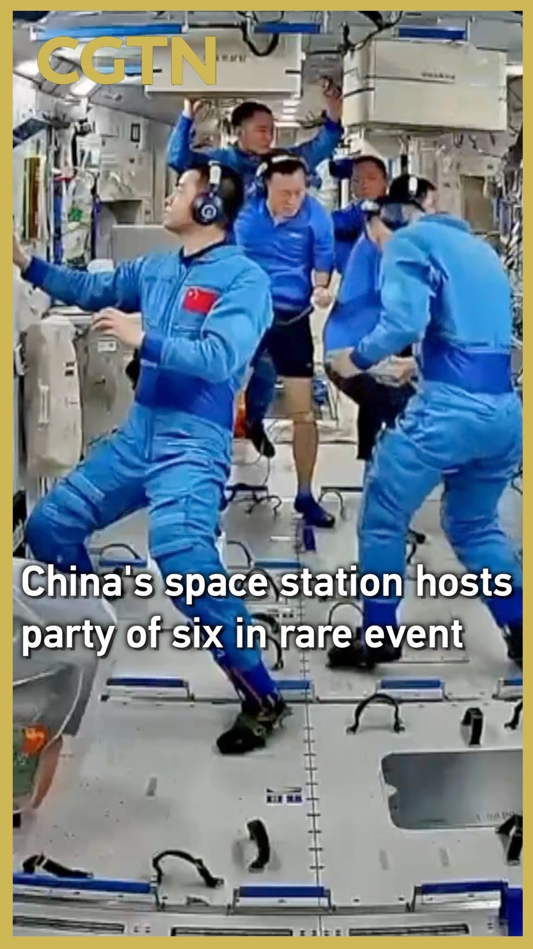 China's space station hosts party of six in rare event
