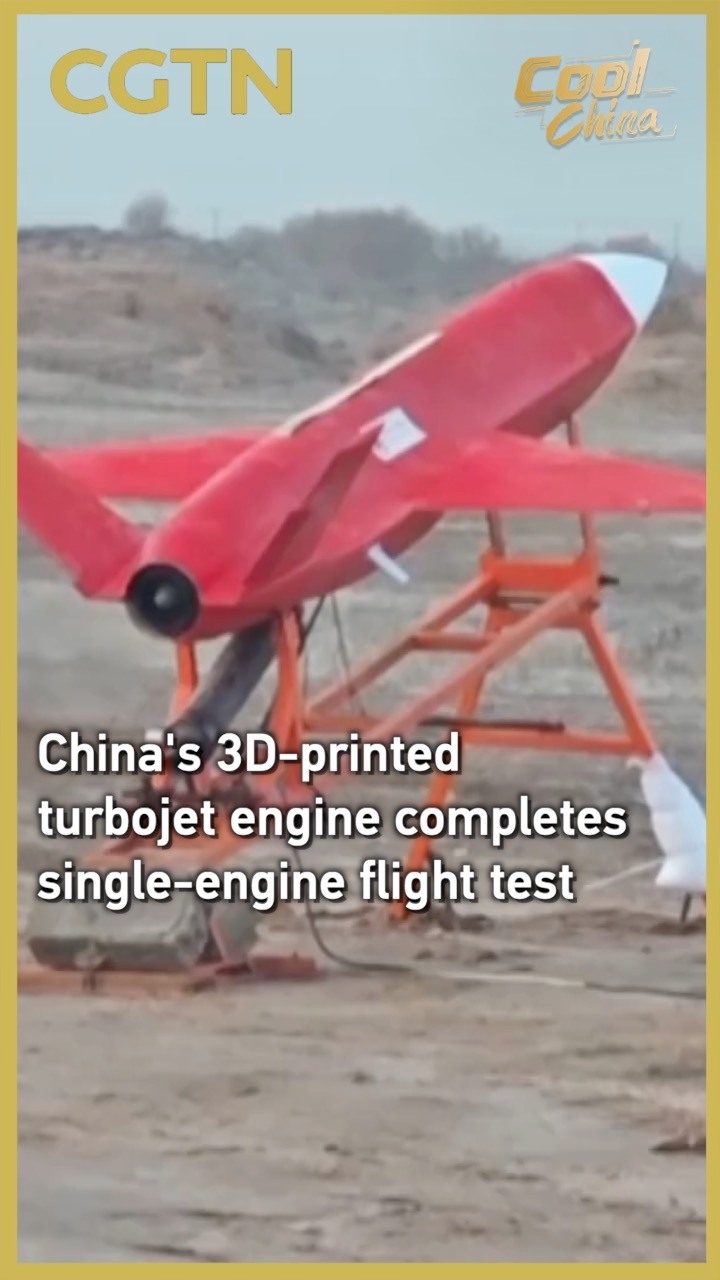 China's 3D-printed turbojet engine completes single-engine flight test ...