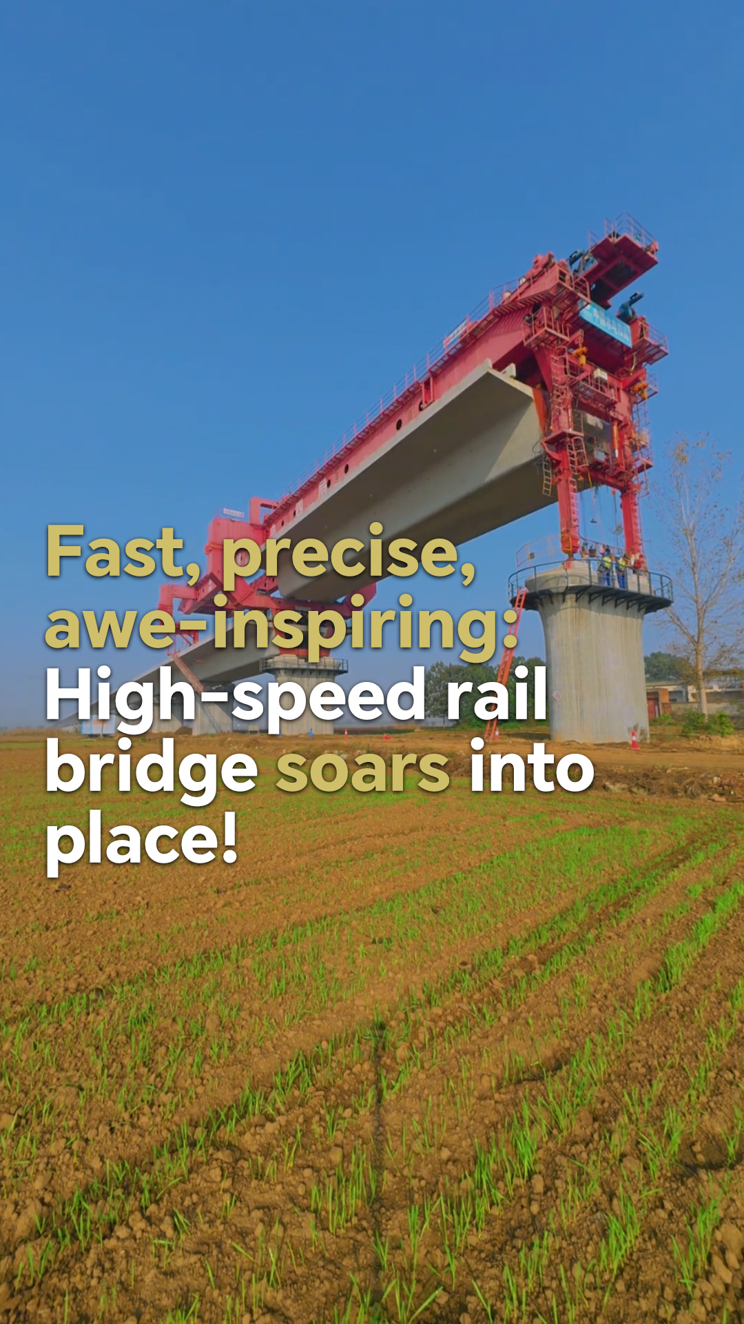 How awe-inspiring is the construction of a high-speed rail bridge ...