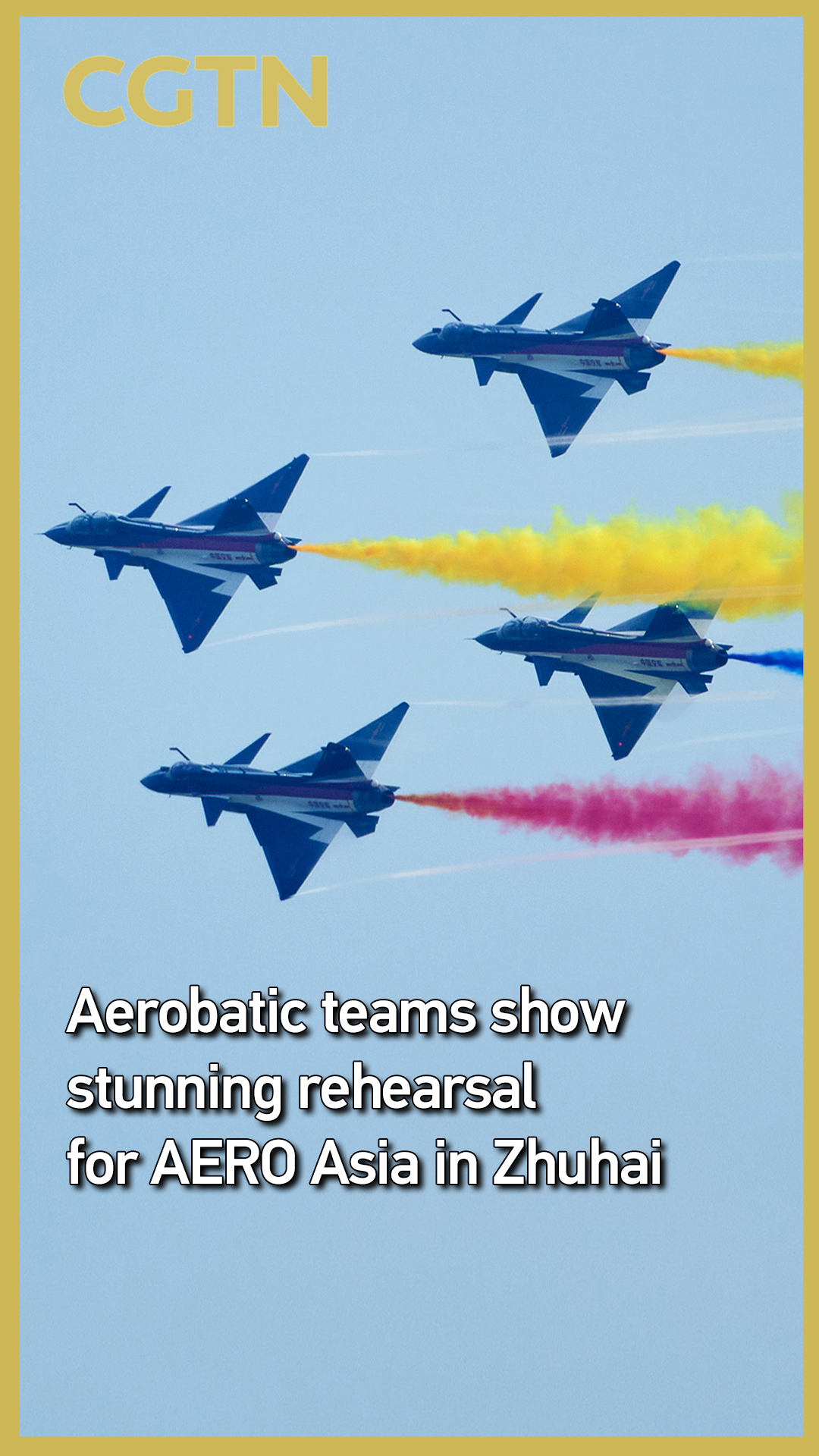 Aerobatic teams show stunning rehearsal for AERO Asia in Zhuhai