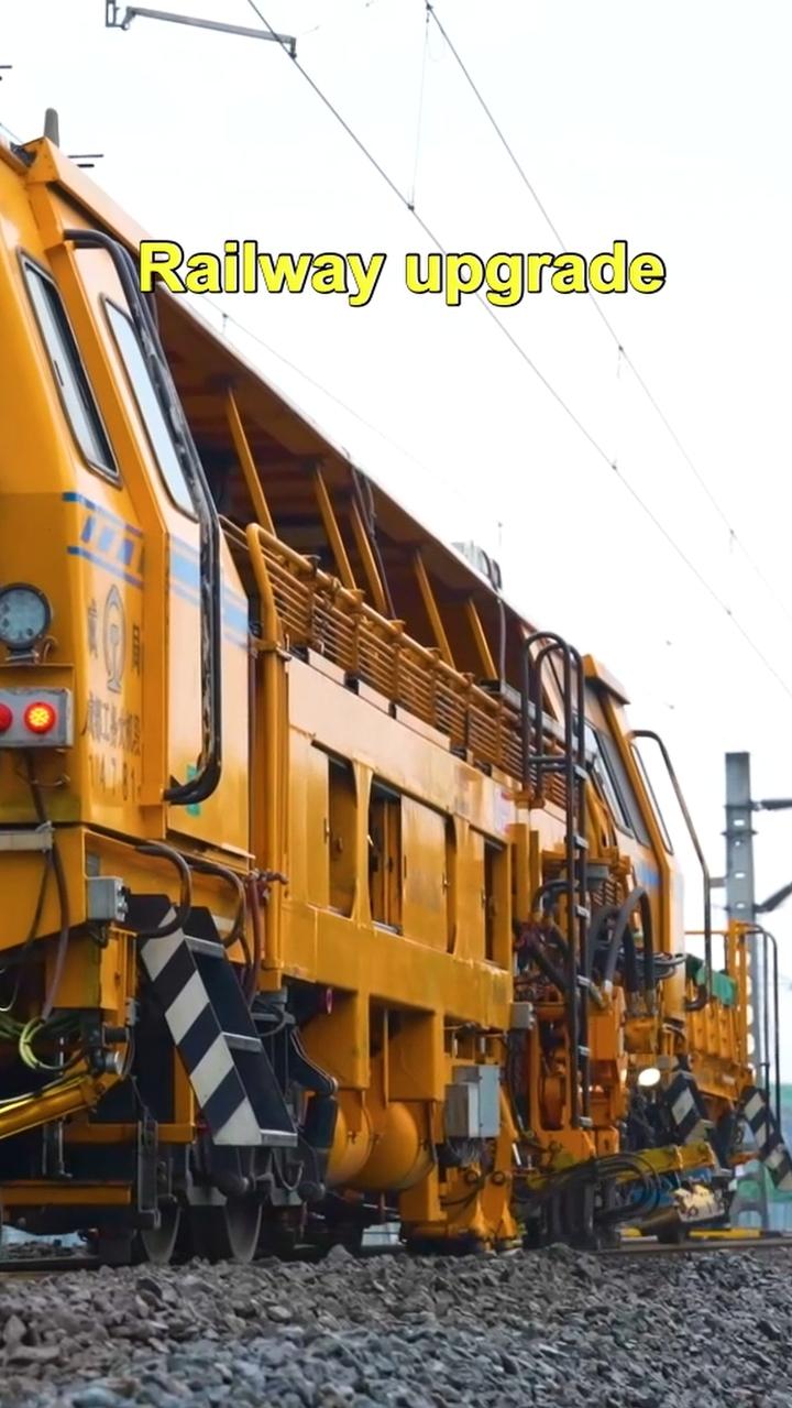 Heavy machinery powers railway upgrade in China's western mountain regions