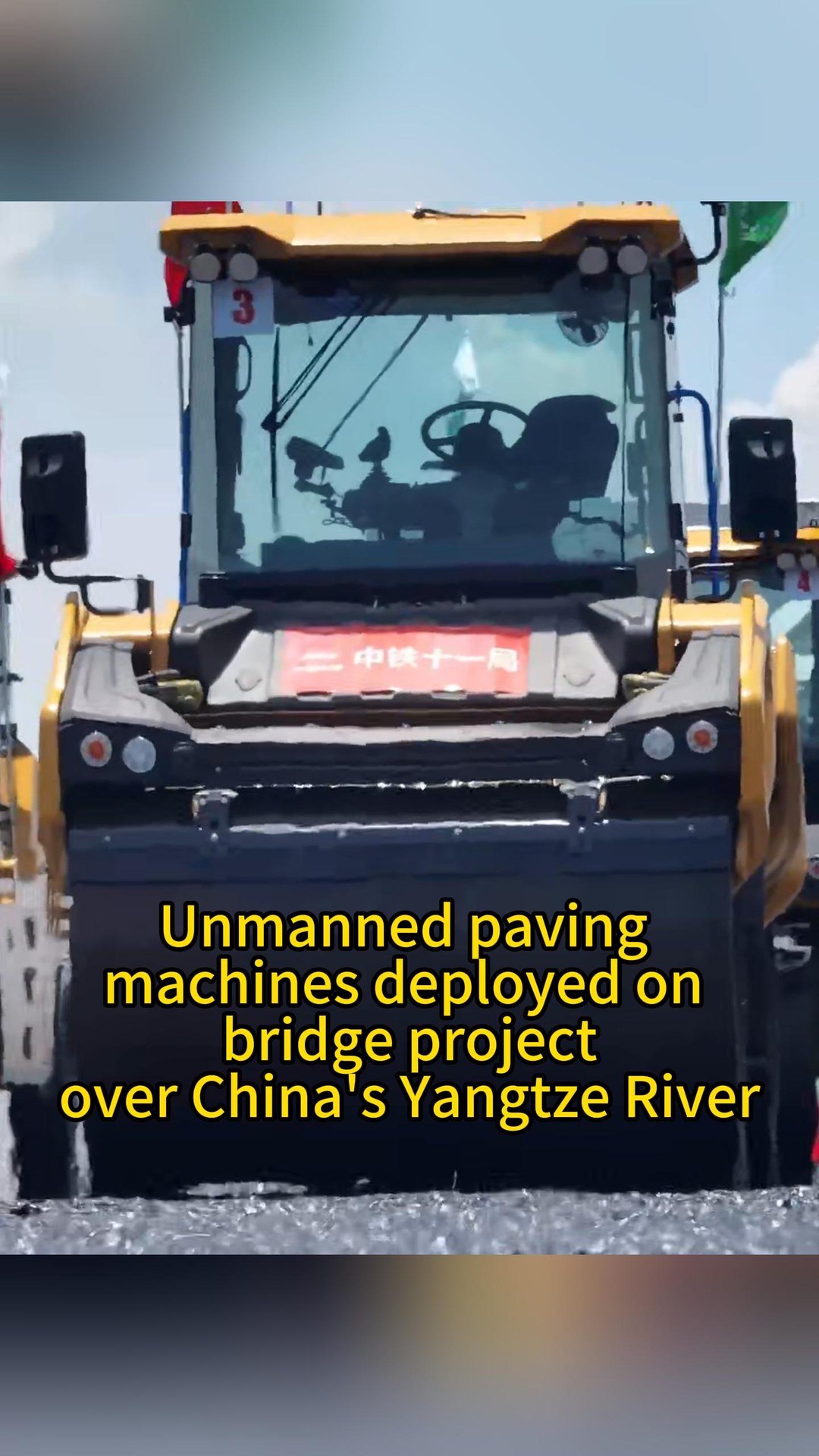 Unmanned paving machines deployed on bridge project over China's ...