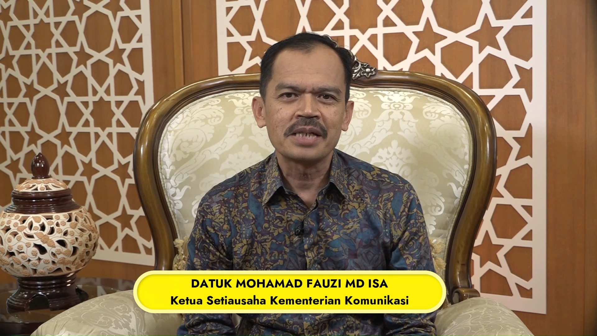 Ucapan raya oleh Ketua Setiausaha Kementerian Komunikasi Datuk Mohamad ...