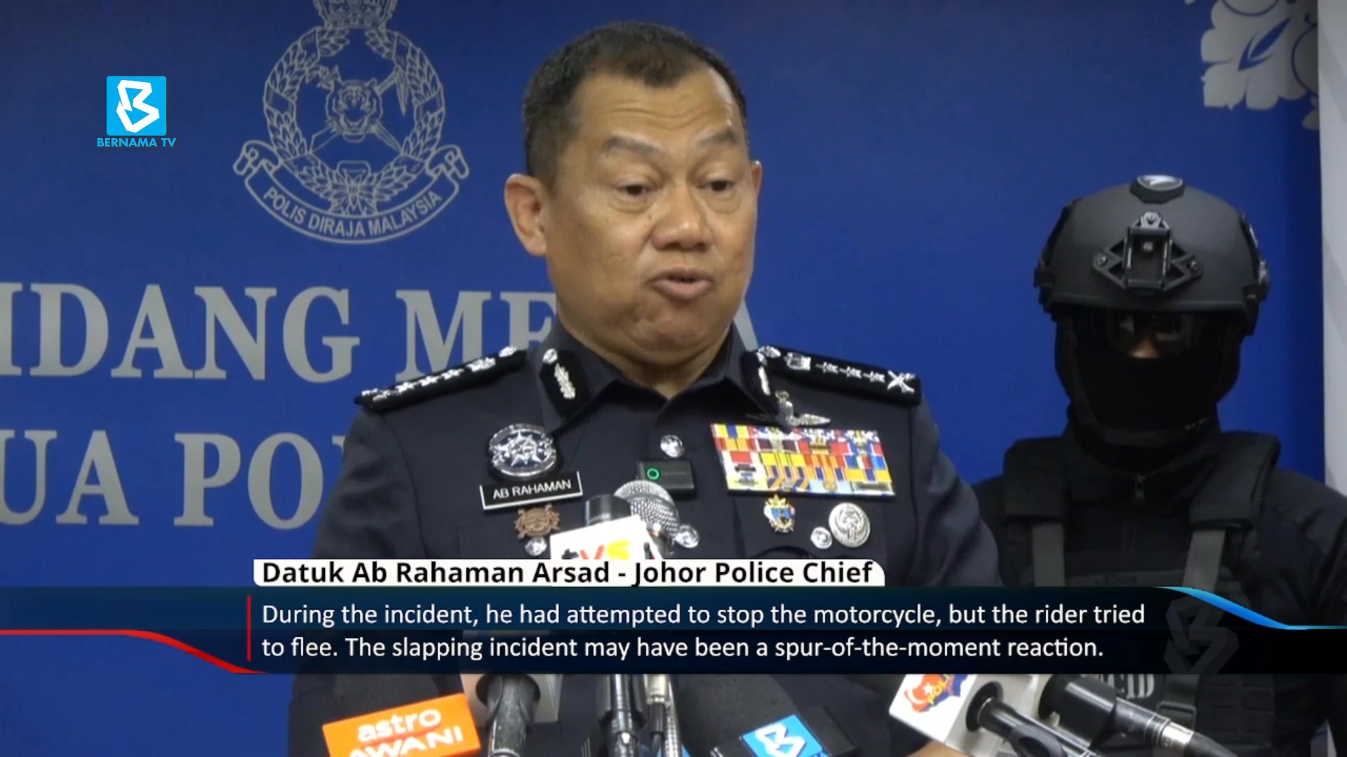 Slapping incident involving policeman occurred during Anti-Mat Rempit Op